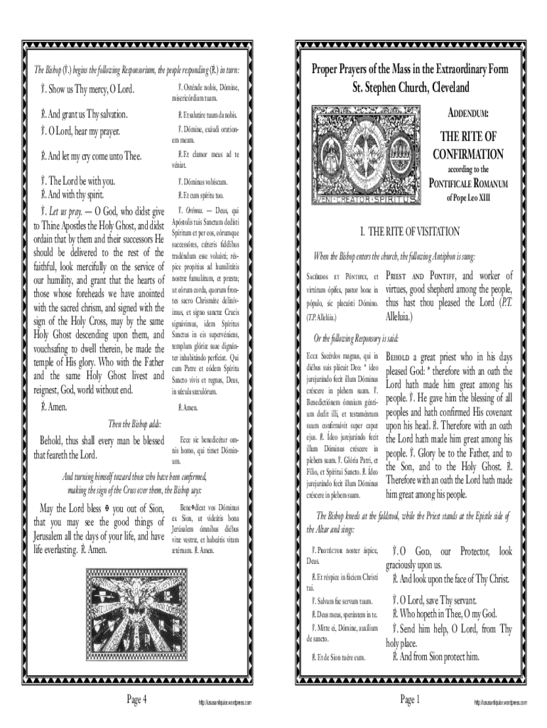 Fillable Online Proper Prayers of the Mass in the Extraordinary Form ...