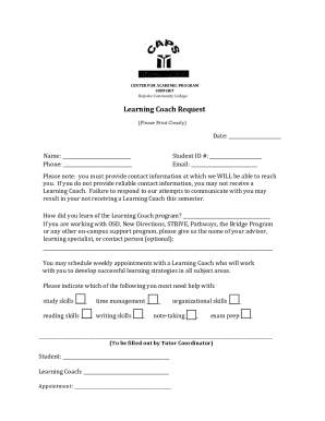 Fillable Online Learning Coach Request Form revised 7-5-18.docx Fax ...