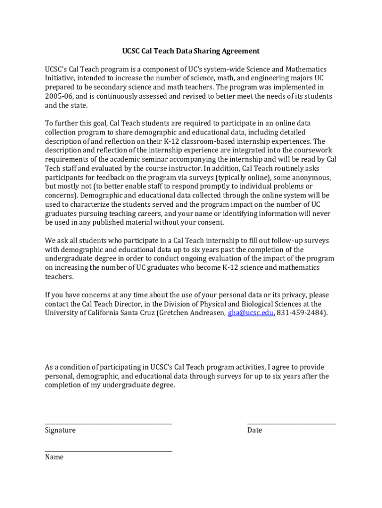 Fillable Online calteach ucsc GE Requirements Table - University of ...