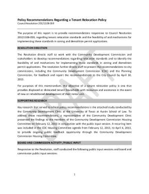 Fillable Online TENANT RELOCATION AND PROTECTION GUIDELINESTENANT ...