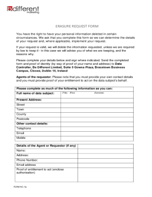 Fillable Online Data Protection: rights for data subjects - GOV ...