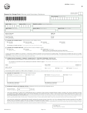 Fillable Online Request for Change Form / Borang untuk Permintaan ...