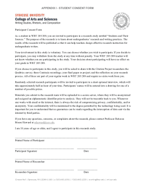 Fillable Online How to Write a Consent Form: Guidelines and ...