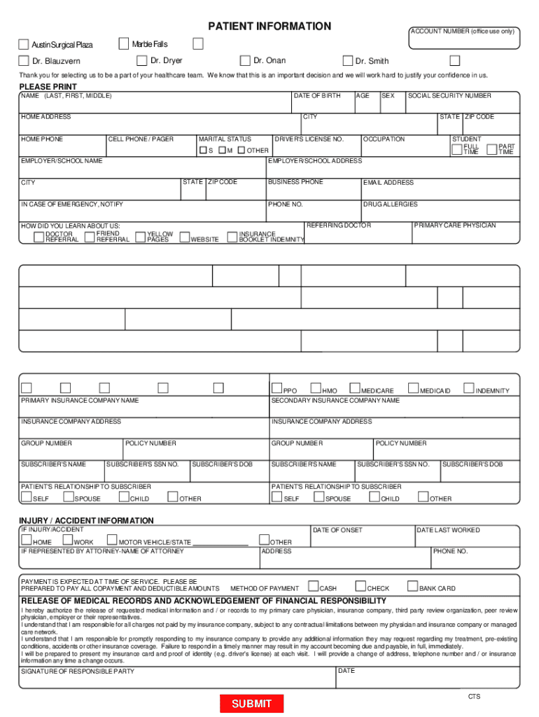 Fillable Online Patient Portal - The Surgical Clinic - Patient Login ...