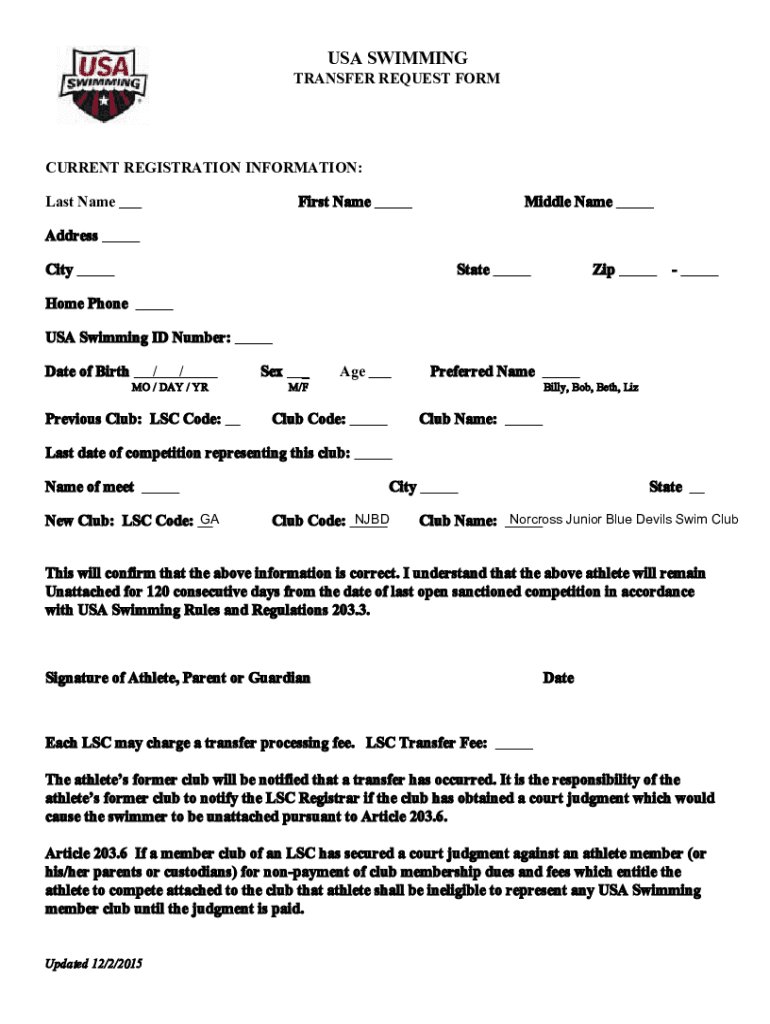 Usa Swimming Lsc Map - Fill Online, Printable, Fillable, Blank | pdfFiller