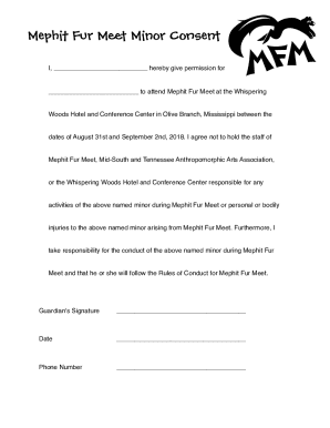 Fillable Online MFM Minor Consent Form.pages Fax Email Print - pdfFiller