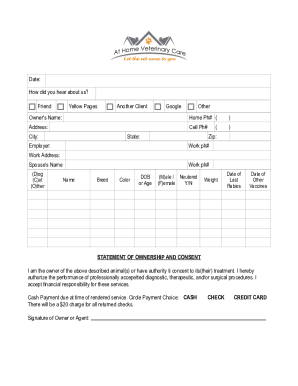 Fillable Online STATEMENT OF OWNERSHIP AND CONSENT Fax Email Print ...
