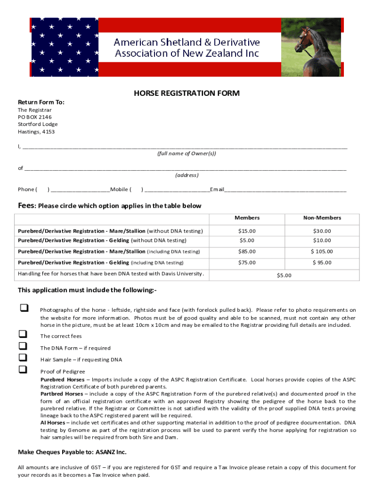 Fillable Online STALLION SOUNDNESS CERTIFICATE APPLICATION - asanz.co ...