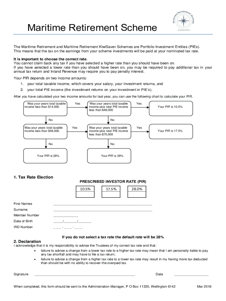 Fillable Online Product Disclosure Statement - Maritime Retirement ...
