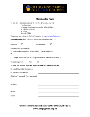 Fillable Online To join the association, please fill out this form and ...