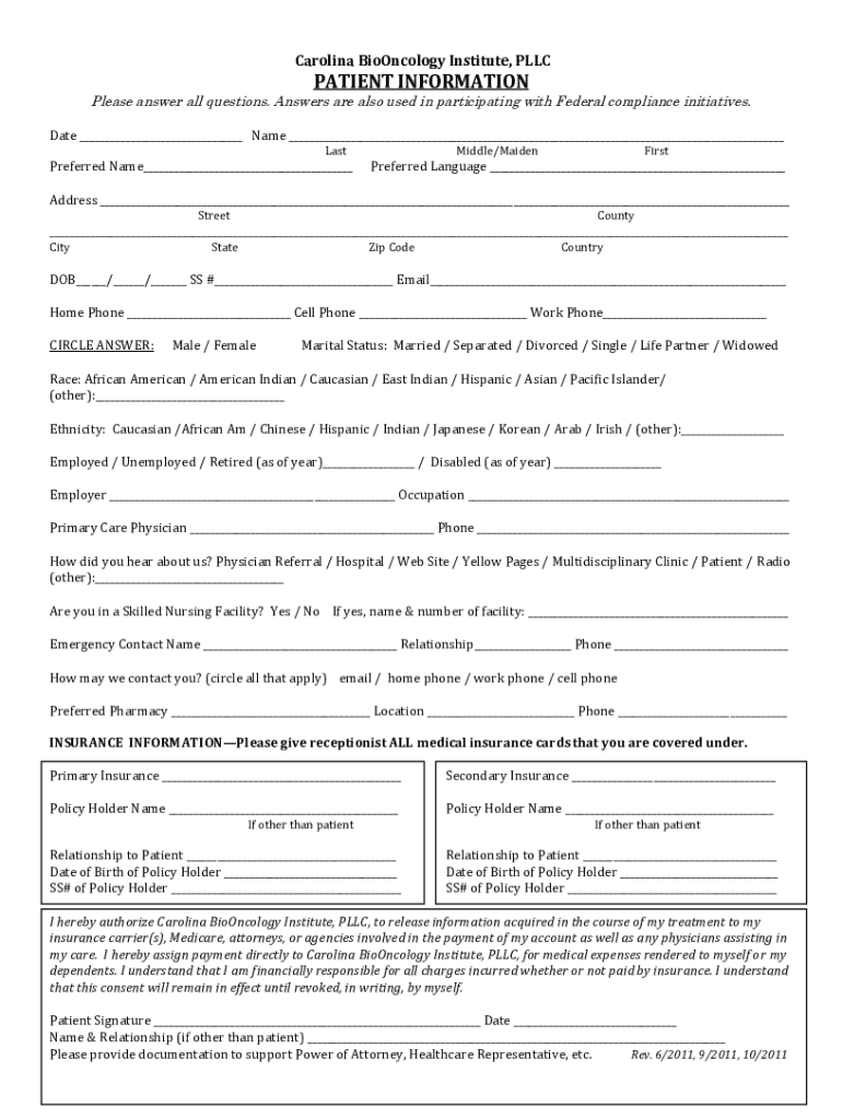 Fillable Online NEW PATIENT HISTORY RECORD completely fill out this ...