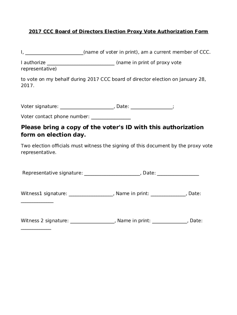2017 CCC Board of Directors Election Proxy Vote Authorization Doc ...