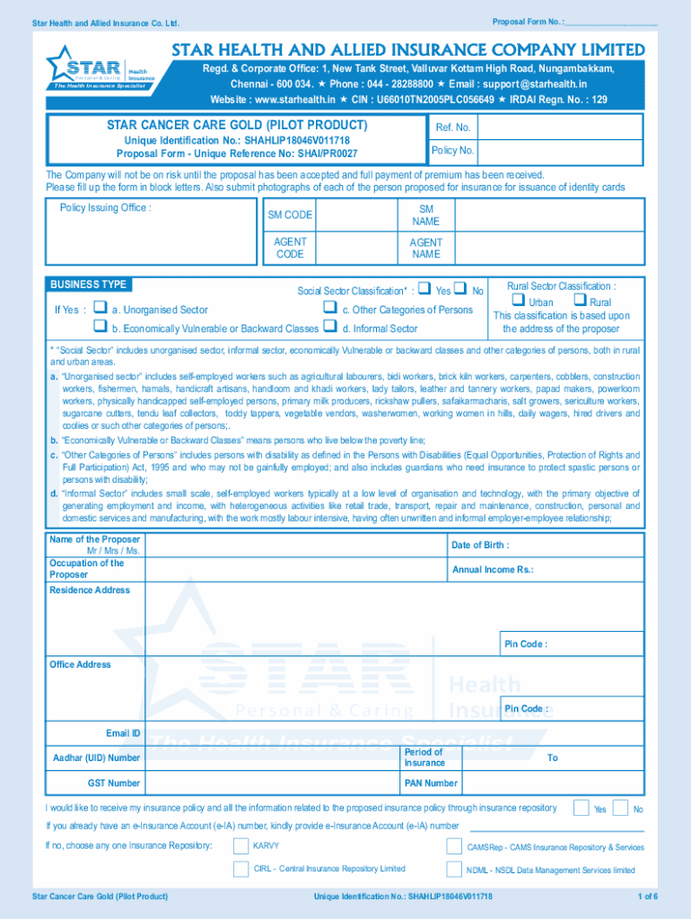 Fillable Online Star Health Insurance Claim Form Filled Sample ...