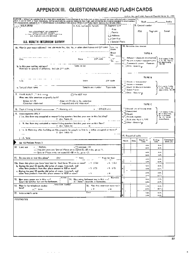 Fillable Online APPENDIX 111.QUESTIONNAIRE AND FLASH CARDS Fax Email ...