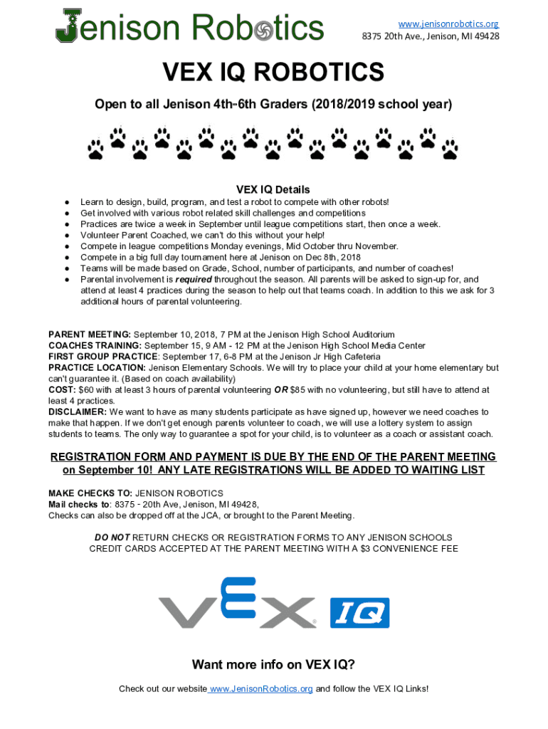 Fillable Online jenison robotics Fax Email Print - pdfFiller