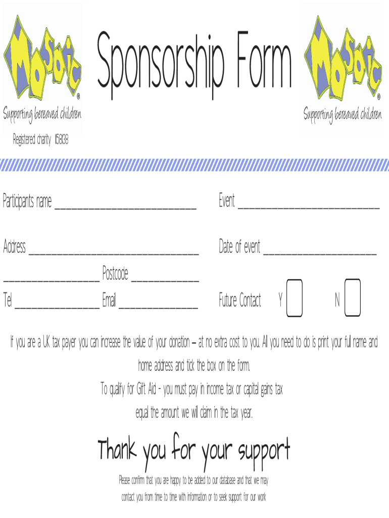 Fillable Online ReferenceFREE 6+ Sample Event Sponsorship Forms in MS ...