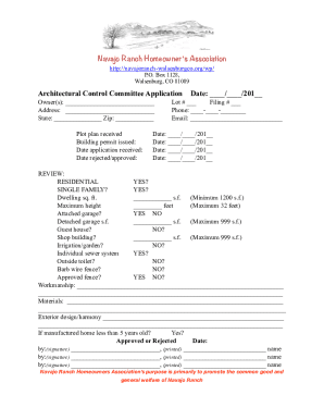 Fillable Online HOA ACC form Fax Email Print - pdfFiller