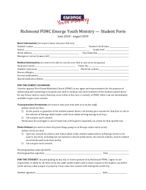 Fillable Online Emerge Student Form.docx Fax Email Print - pdfFiller