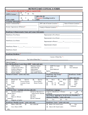 stars beneficiary contact Doc Template | pdfFiller