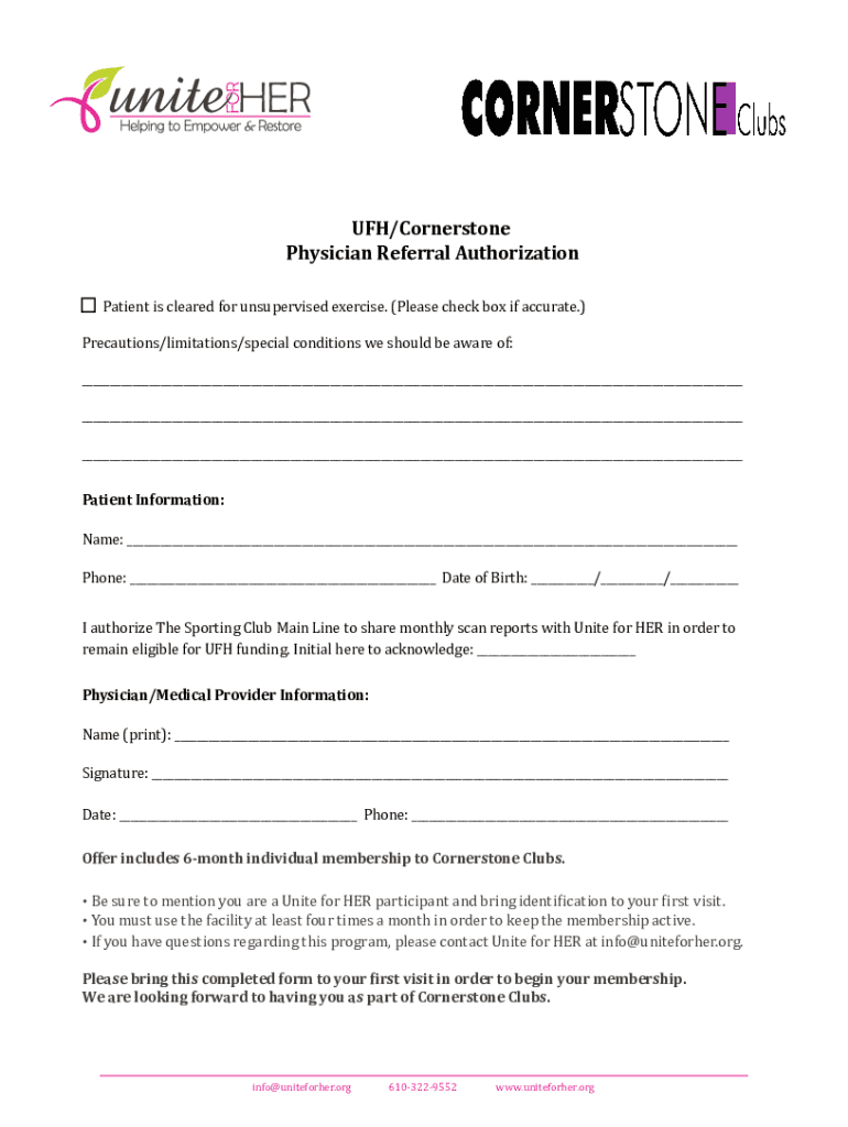 Fillable Online UFH/Princeton Family YMCA Physician Referral Authorization Fax Email Print ...