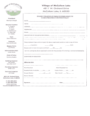 Fillable Online foia request form pdf Freedom of Information/Privacy ...