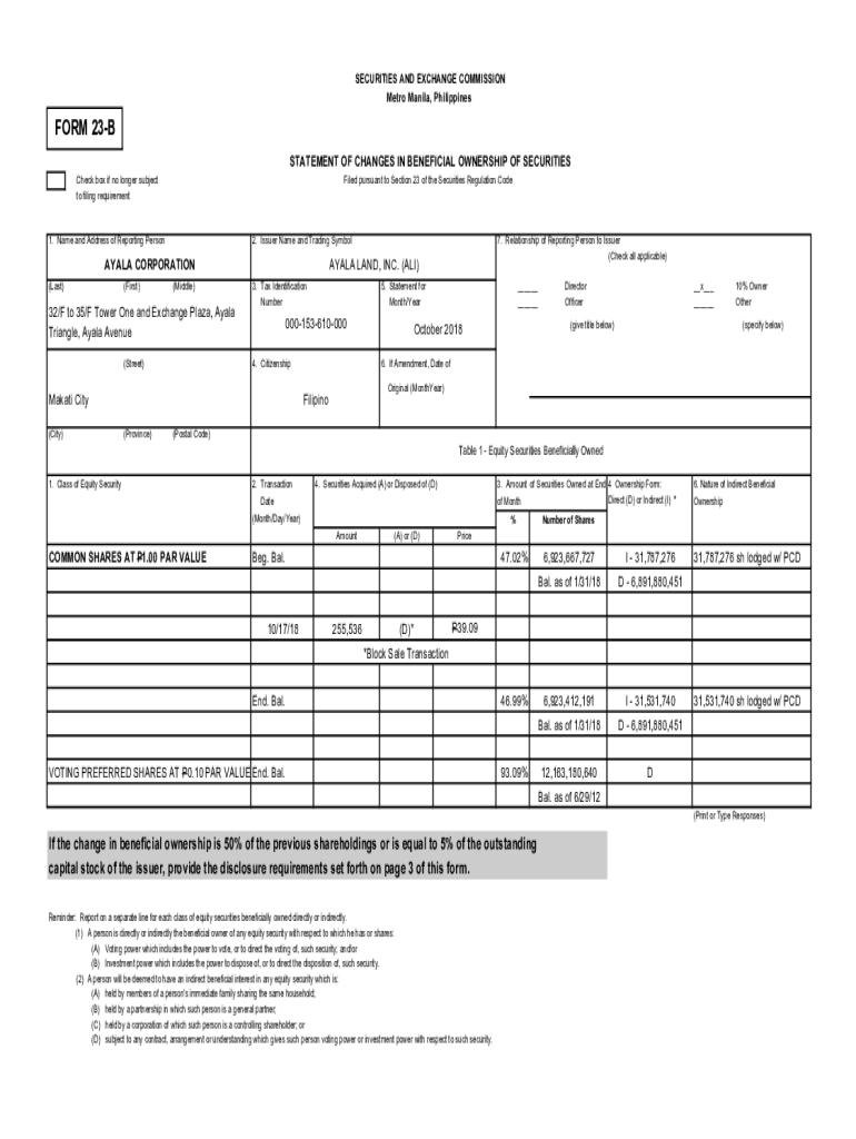 Fillable Online SEC Form 23-B (AC).xlsx Fax Email Print - pdfFiller