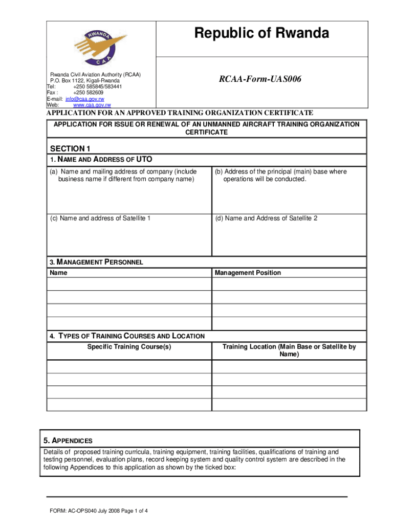 Fillable Online Rwanda Civil Aviation Authority (RCAA) DEFECT REPORT ...