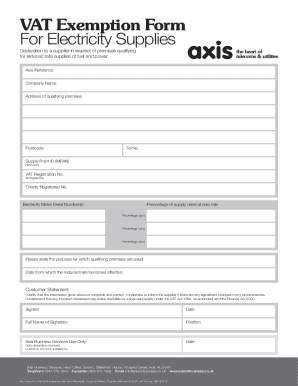 Fillable Online VAT declaration form - Gas and electricity supplier Fax Email Print - pdfFiller