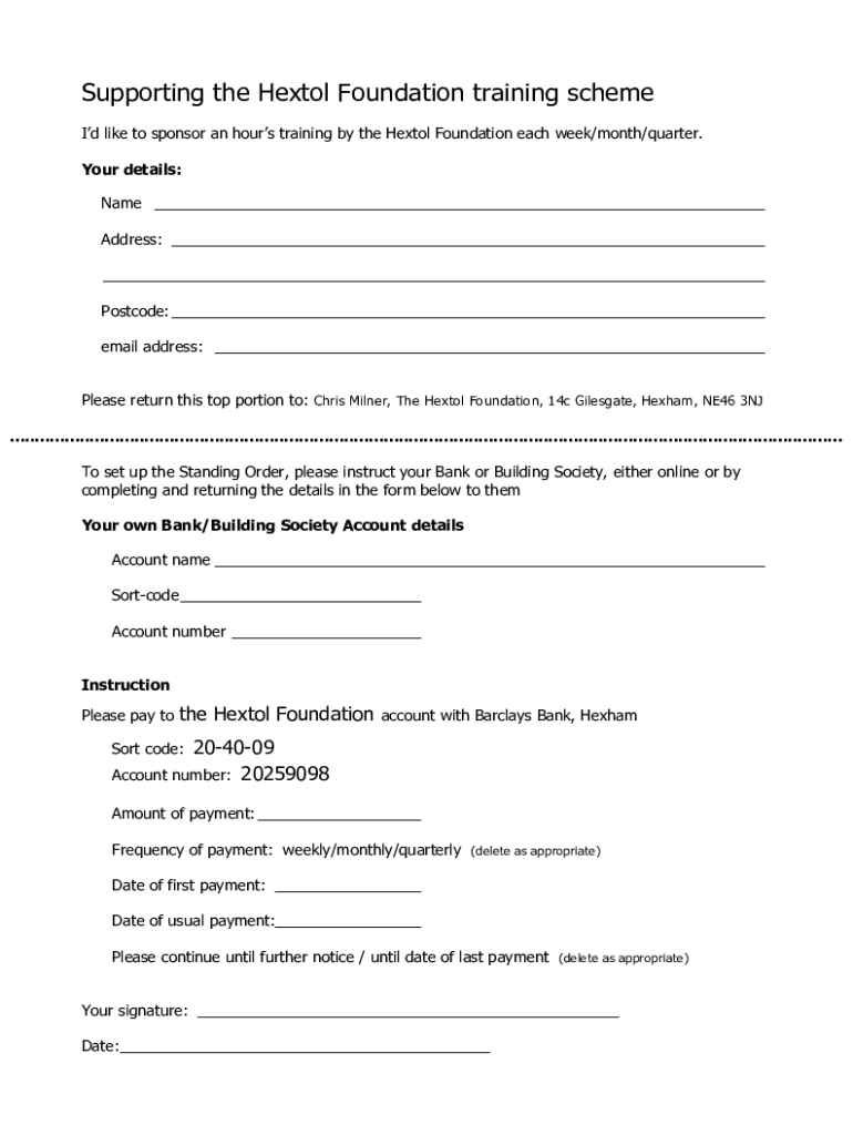 Fillable Online How to find usThe Hextol Foundation Fax Email Print ...