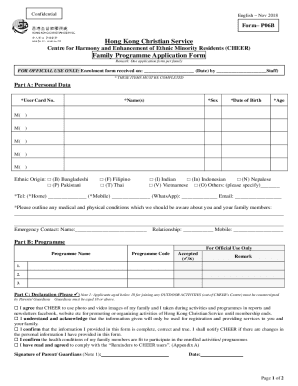 Fillable Online Family Programme Application Form Fax Email Print - pdfFiller