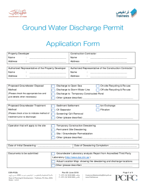 Fillable Online Ground Water Discharge Permit Fax Email Print - pdfFiller