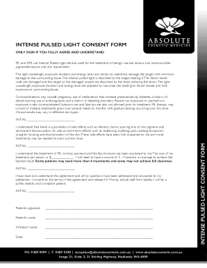Fillable Online ipl consent form - Skin Deep and Beyond Skin Deep and ...