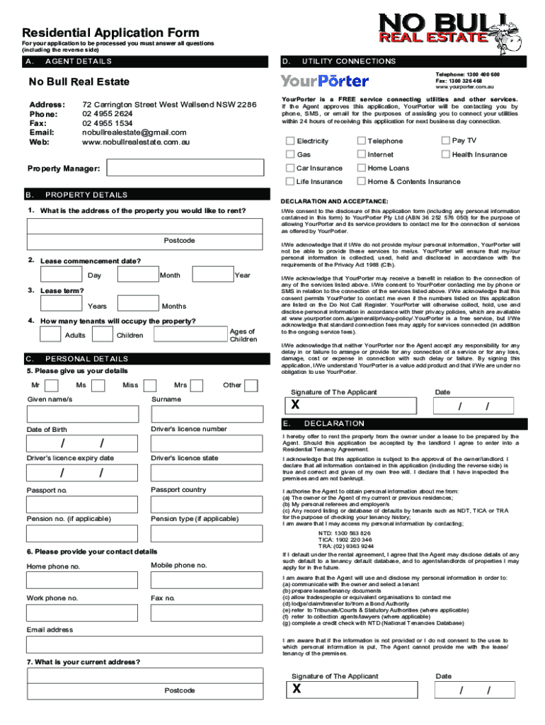 Fillable Online Reiwa Tenancy Application Form Pdf - Firehouseshine.com ...