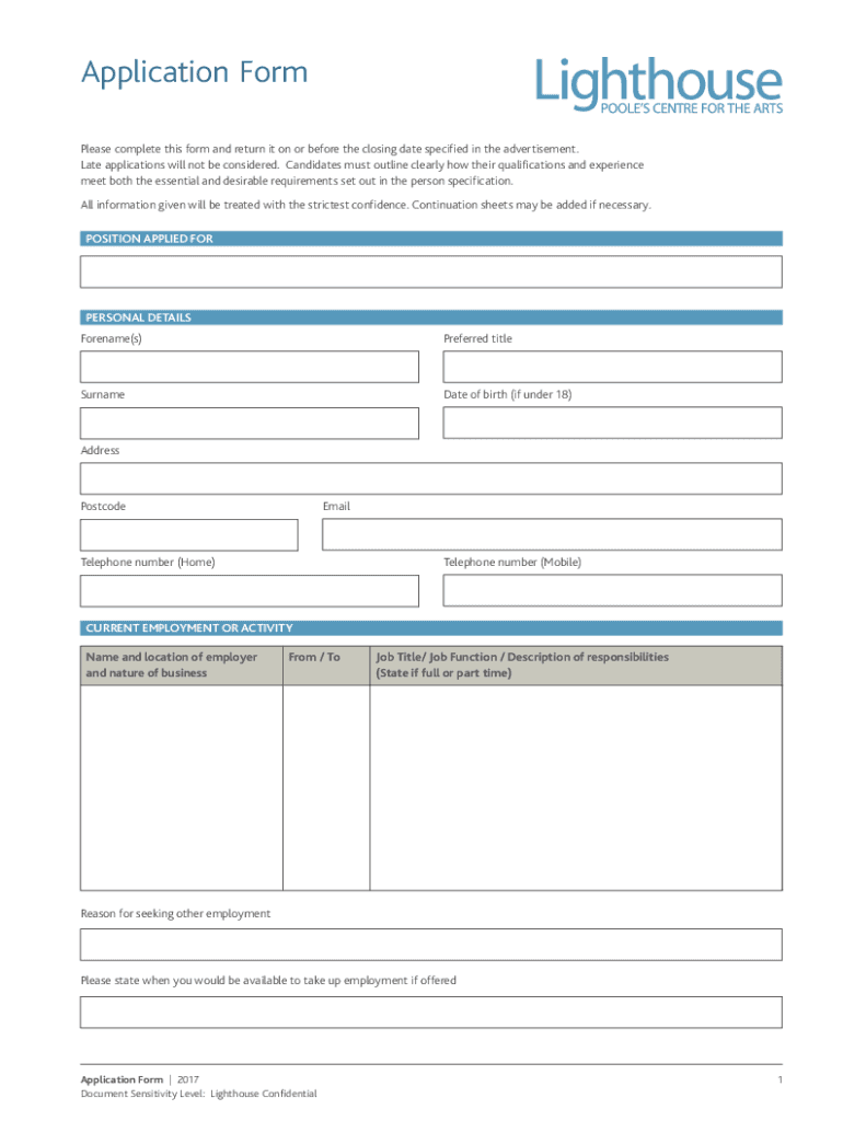 Fillable Online Job Application Form Template - ACBAR.ORG Fax Email Print - pdfFiller