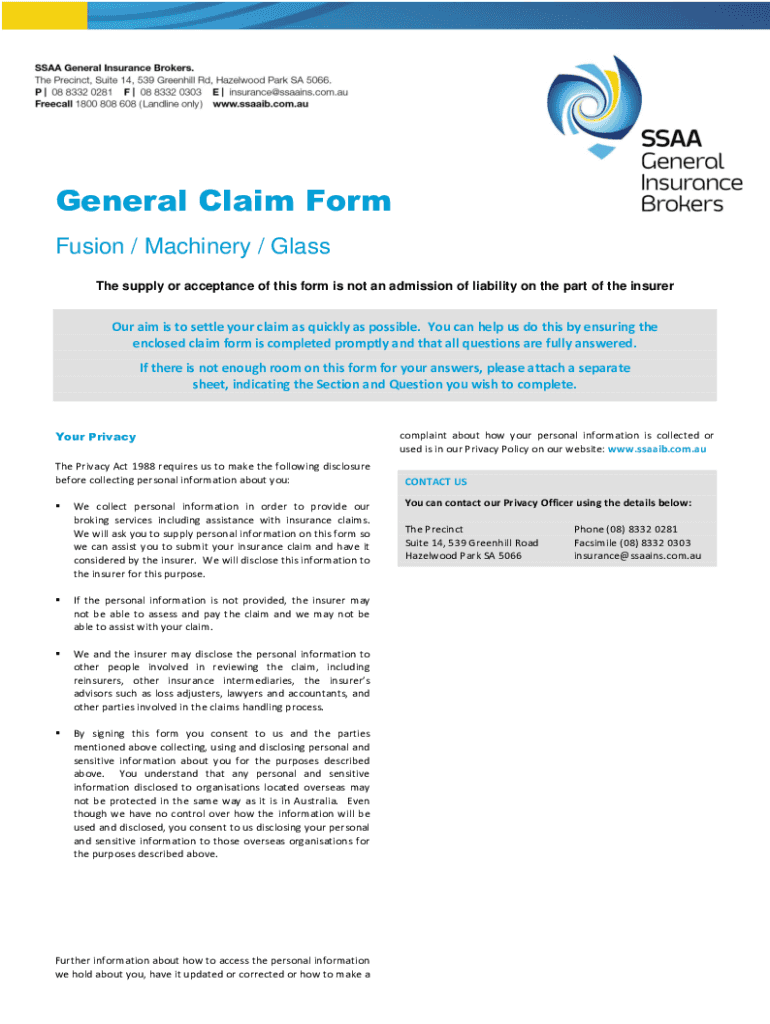 Fillable Online General Release of Claims Sample Clauses Fax Email ...