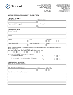 Fillable Online MCL CLAIM FORM Fax Email Print - pdfFiller