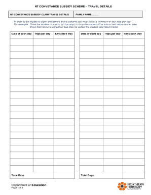 Fillable Online nt gov NT Conveyance subsidy scheme claim form - P2 Fax ...