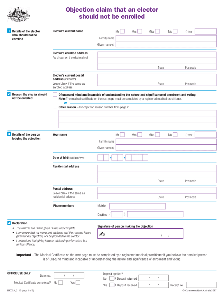 Fillable Online Guidelines for Effective Objections to Claim Fax Email ...