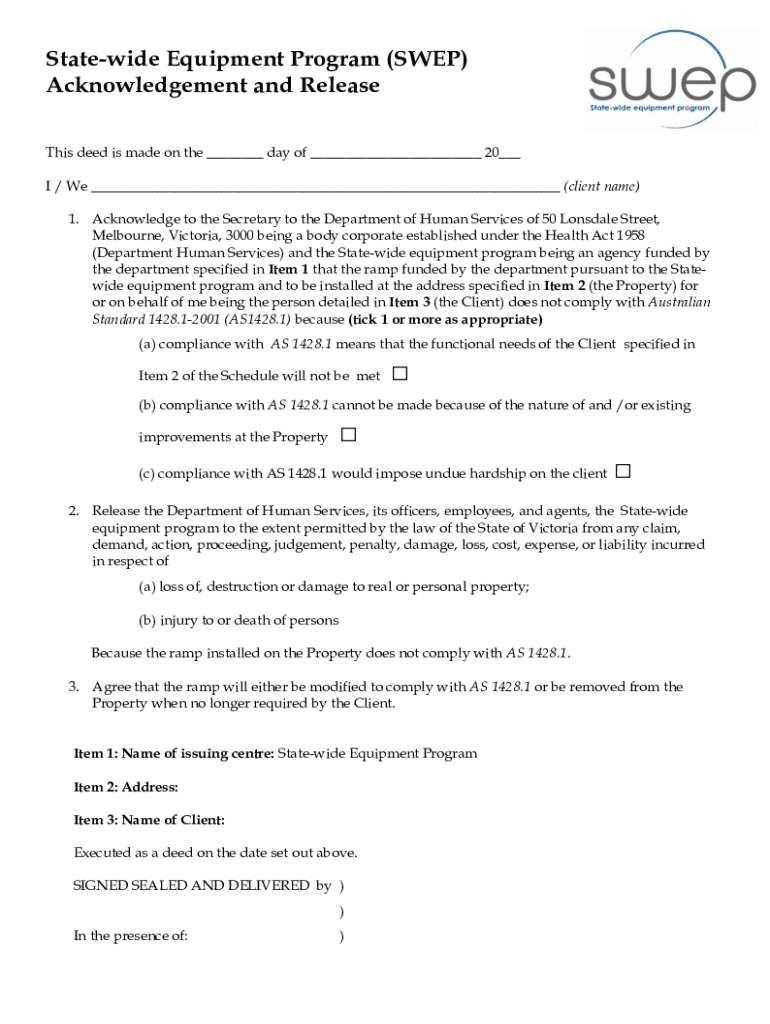 Fillable Online swep bhs org State-wide Equipment Program (SWEP ...