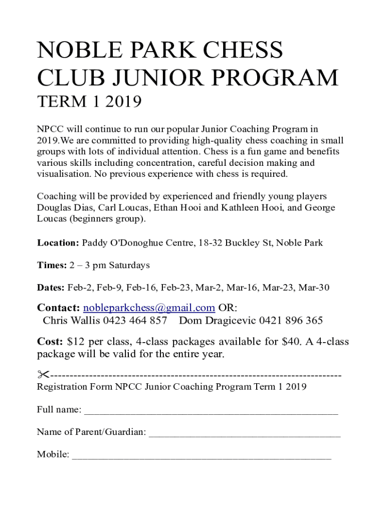 Fillable Online JCPForm2018T1 - Noble Park Chess Club Fax Email Print ...