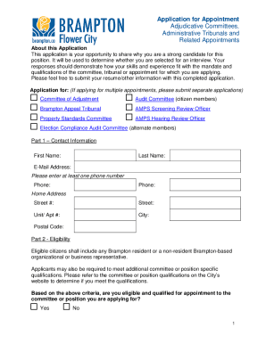 Fillable Online 20181201Adjudicative Tribunals Application Form Fax ...