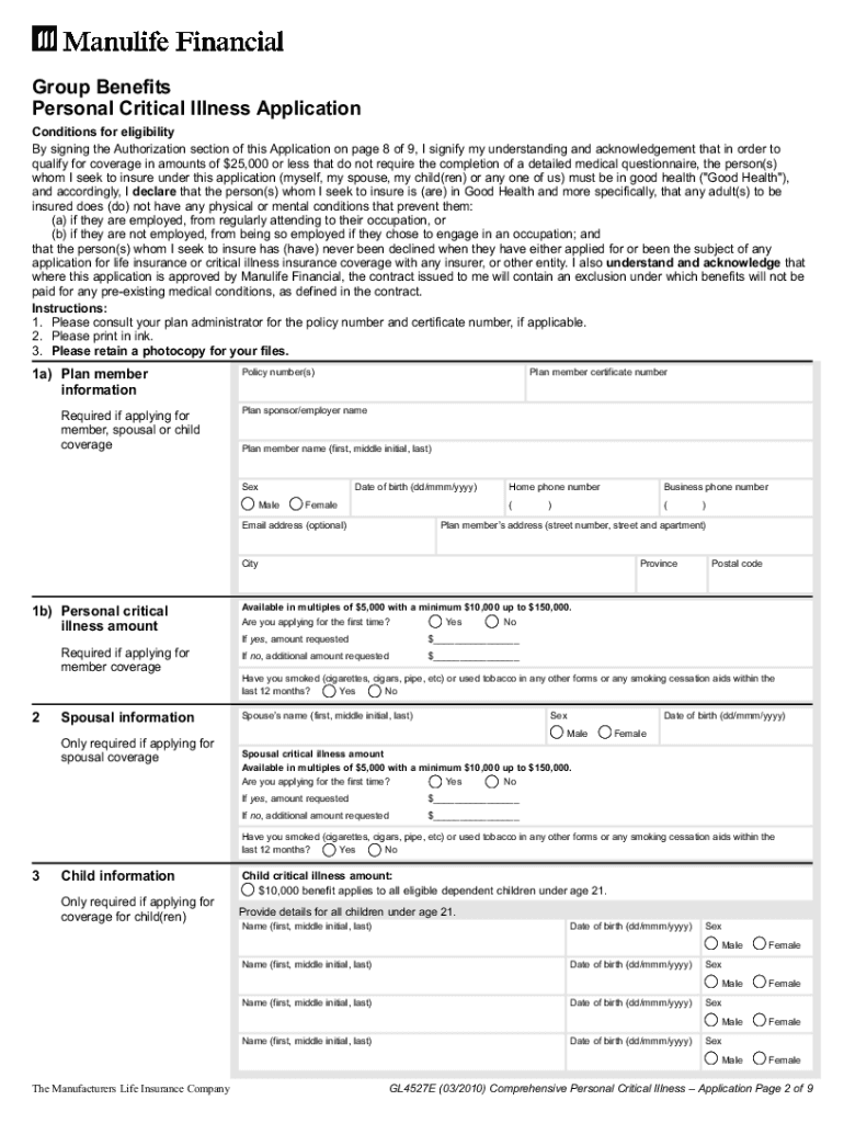 Fillable Online Group Critical Illness Claim Form - MGM Benefits Group ...