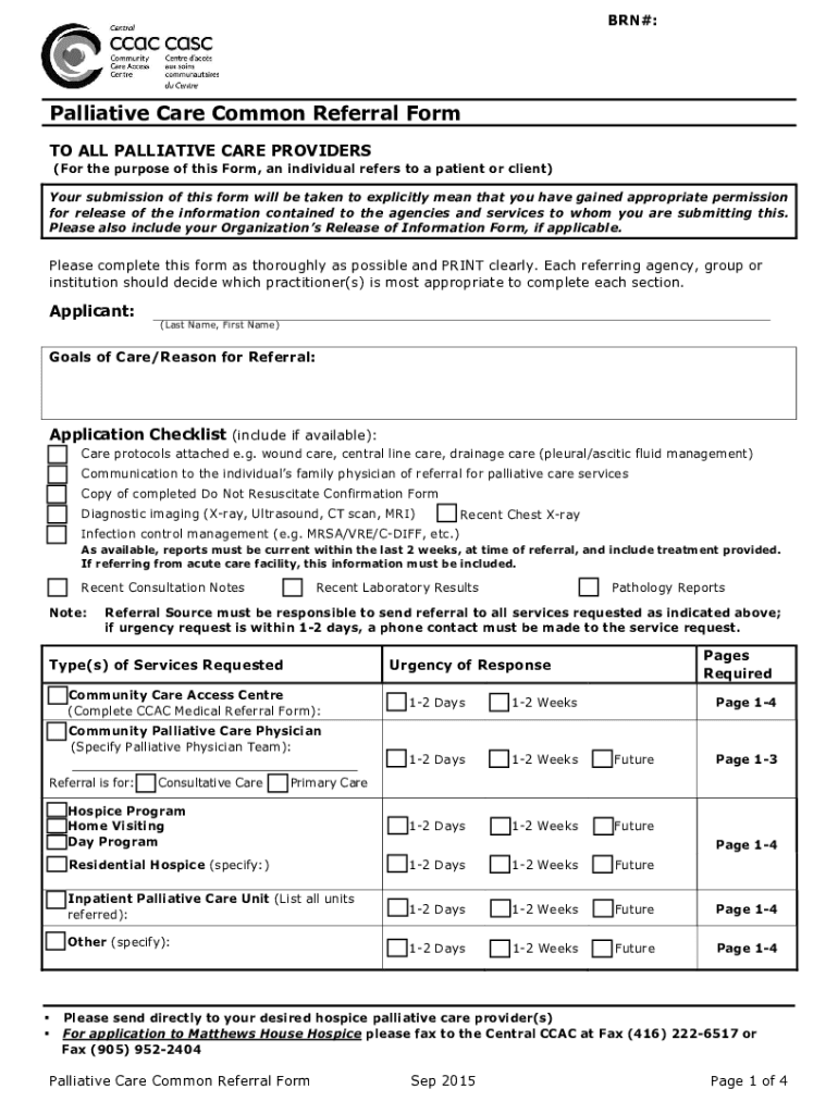 Lhin Referral Form - Fill Online, Printable, Fillable, Blank | pdfFiller