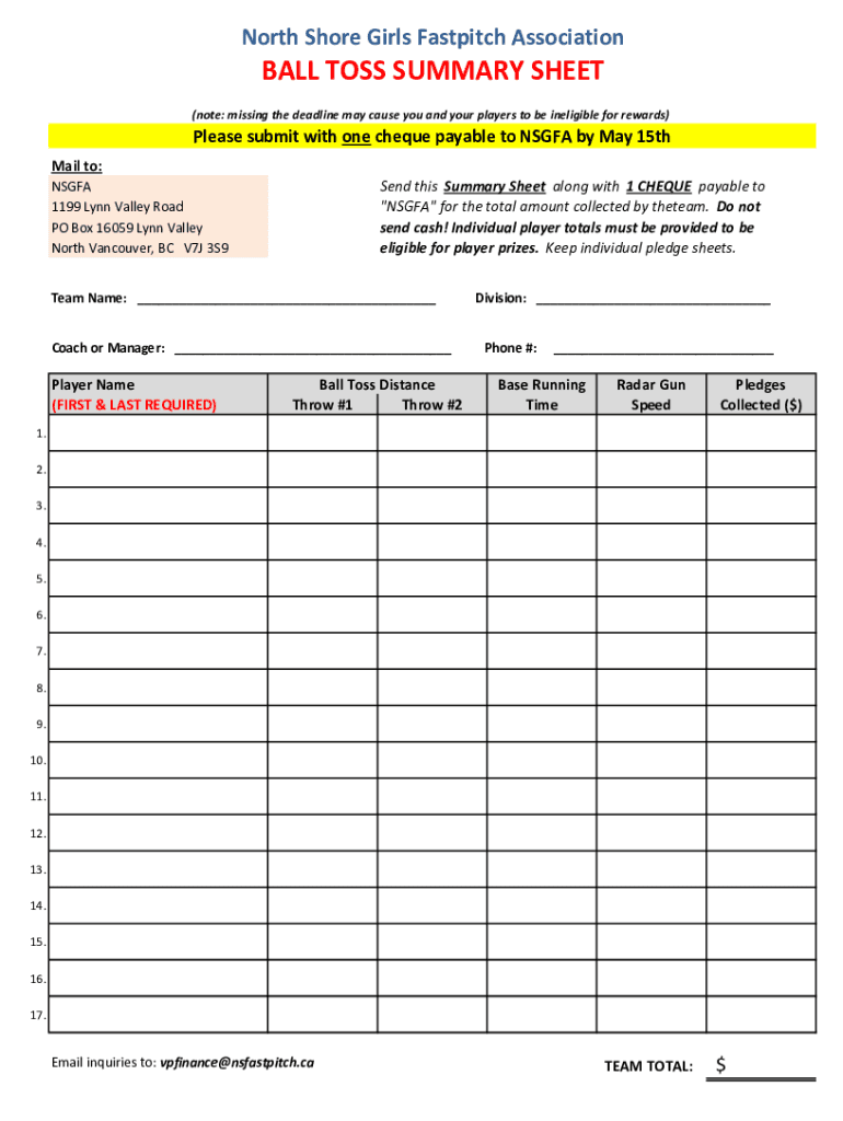 Fillable Online Rep Tryout Information - North Shore Girls Fastpitch Fax Email Print - pdfFiller