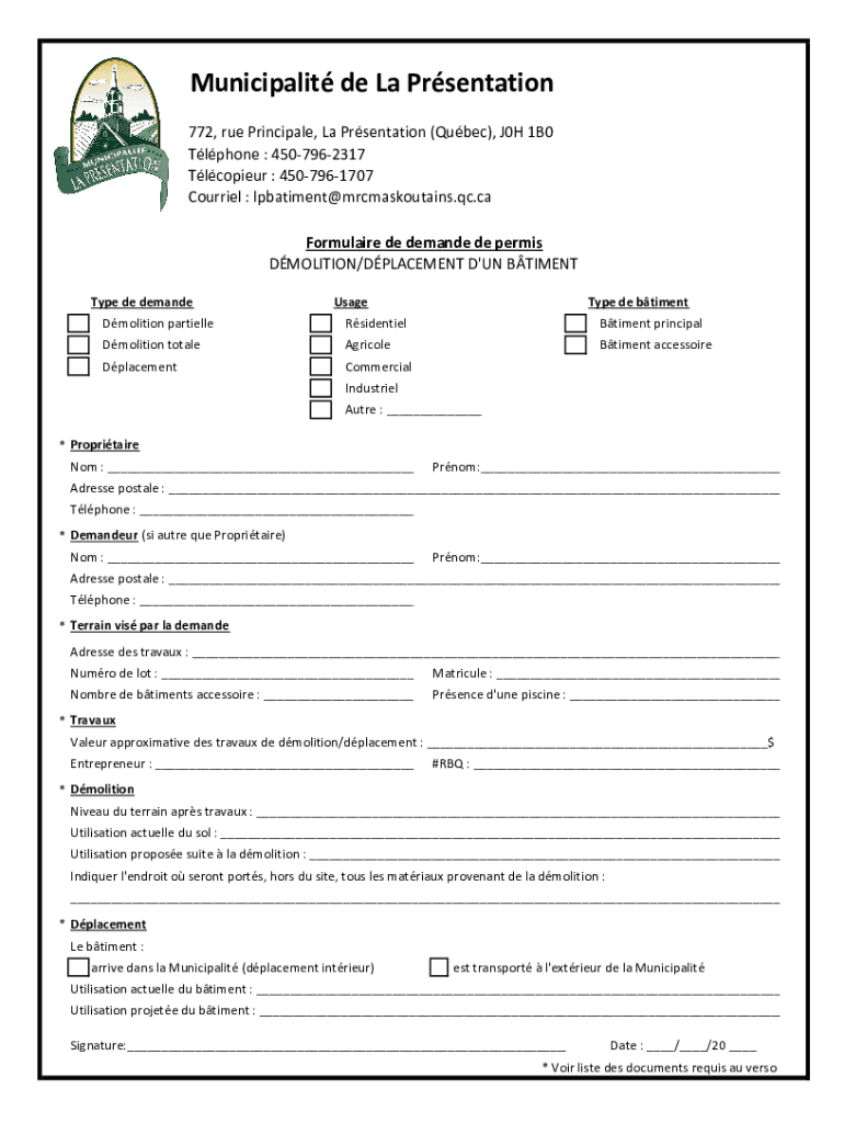 Remplissable En Ligne municipalitelapresentation qc CLAIM GUIDE ...