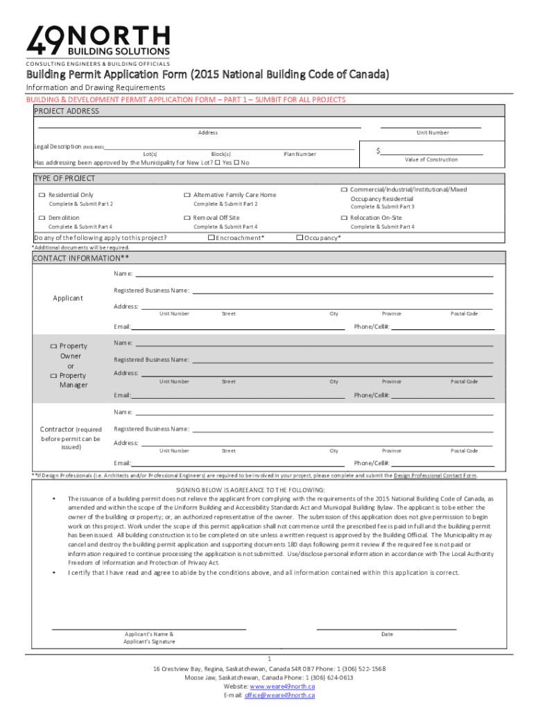 Fillable Online 49North Building Solutions - Building & Development ...