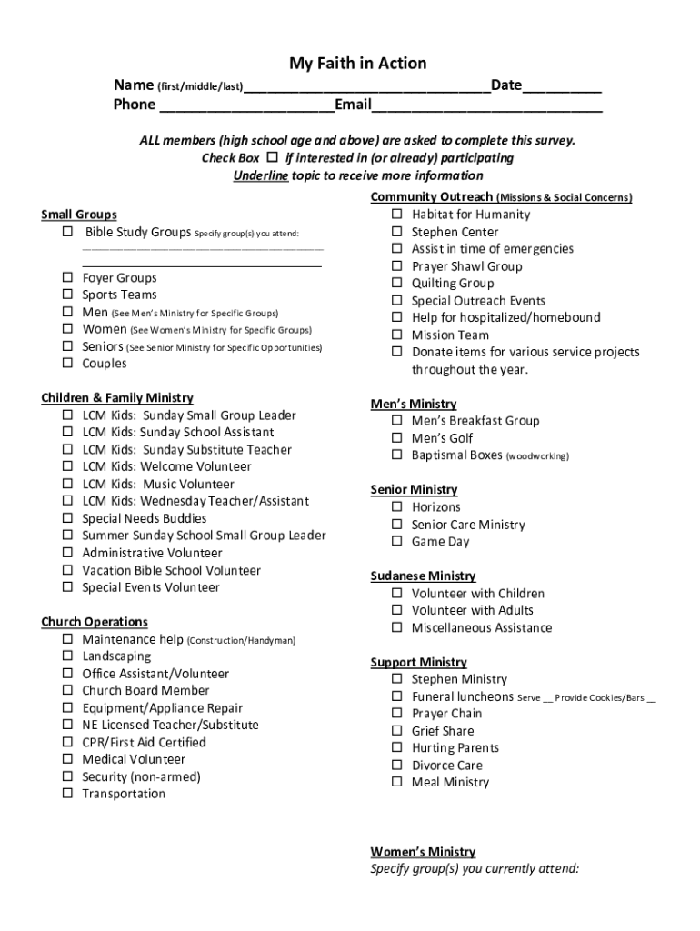 Fillable Online Parents As Members of the High School Faith Community ...