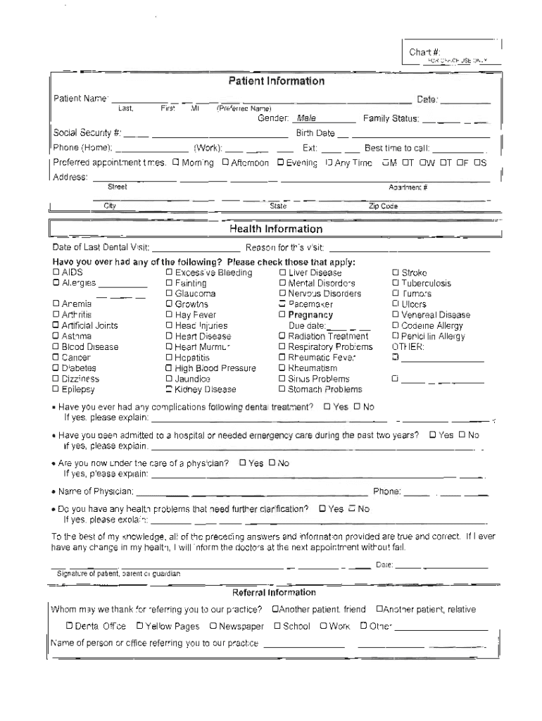 Fillable Online ADA Patient Screening Form - acedentalcarepc.com Fax ...