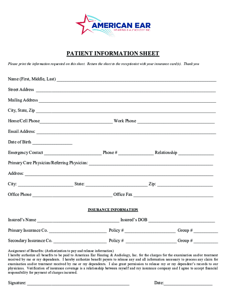Fillable Online Please print the information requested on this sheet ...