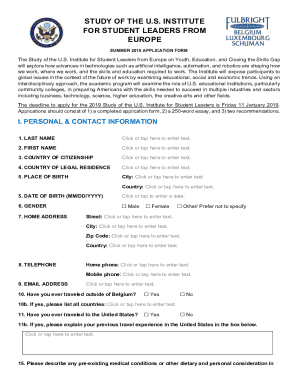 Fillable Online SUSI STUDENT LEADERApplication Form.docx Fax Email ...